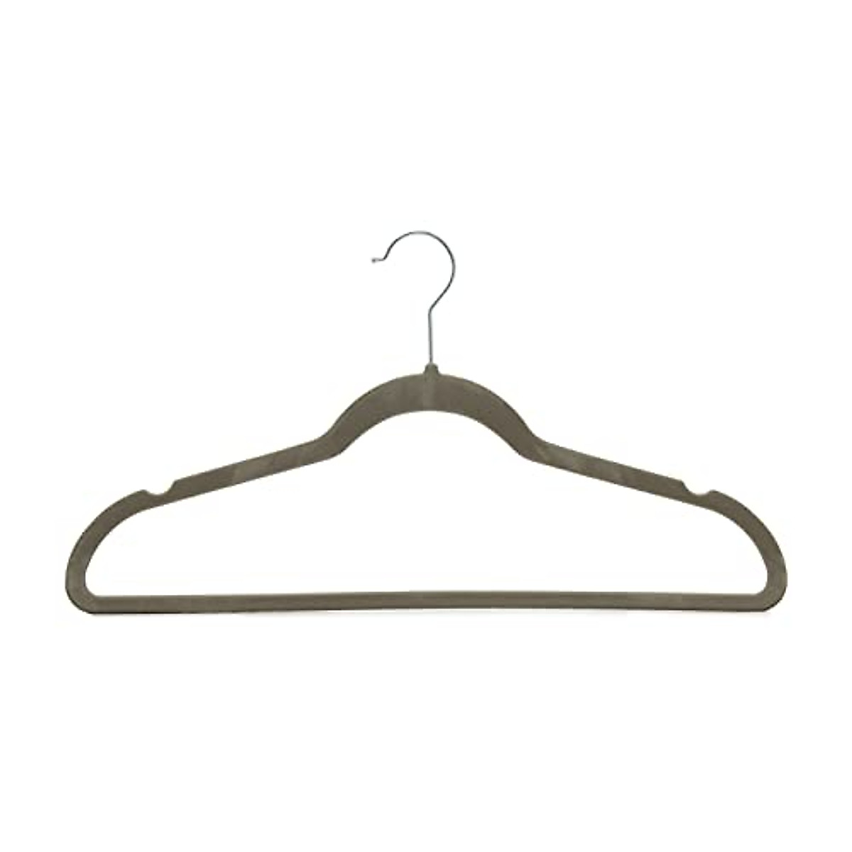 Amazon Basics Slim, Velvet, Non-Slip Suit Clothes Hangers, Gray/Silver - Pack of 50 & Kids Velvet, Non-Slip Clothes Hangers, Gray - Pack of 50