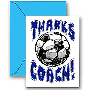 Play Strong 3-Pack Thanks Soccer Coach You're Awesome 3-Pack (5x7) Greeting Thank You Cards Set Amazing for Futbol Soccer Players, Teams, Coaches, Family and Fans - Your Coaches Will Love 'Em!