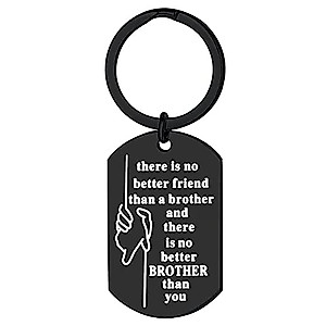Big Little Brother Gifts from Brother Birthday Christmas Gifts for Brother in Law Sibling Gifts for Brother Keychain for Step Brother Gifts for Young Older Brother
