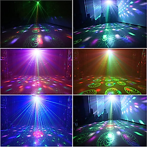 Party Lights DJ Disco Lights, Sound Activated Party Lights, LED Stage Lights DJ Lights with Remote Control, Suitable for Family Party, Karaoke, Ktv, Christmas Halloween