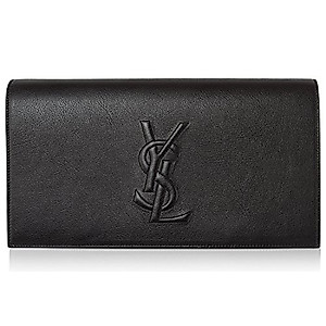 YSL Yves Saint Laurent Women's Leather Large Belle de Jour Clutch - Black
