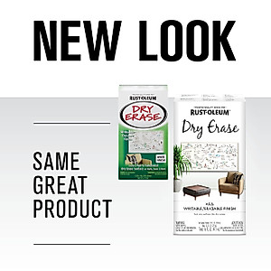 Rust-Oleum 241140 Specialty Dry Erase Brush-On Paint Kit, White 16 Fl Oz (Pack of 1)