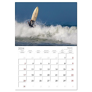 Surfing in Brittany (Monthly Wall Calendar 2024 11.7" x 16.5" (open)), CALVENDO 14 Month Calendar