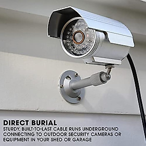 Ritz Gear Cat6 outdoor cable 100ft. 10Gbps, 550MHz bandwidth, Heavy-Duty Weatherproof/UV Resistant/23AWG BC Pure Copper. 4K Resolutions compatible with Wi-Fi modems/Routers/Security Camera/PC/PS5/Xbox