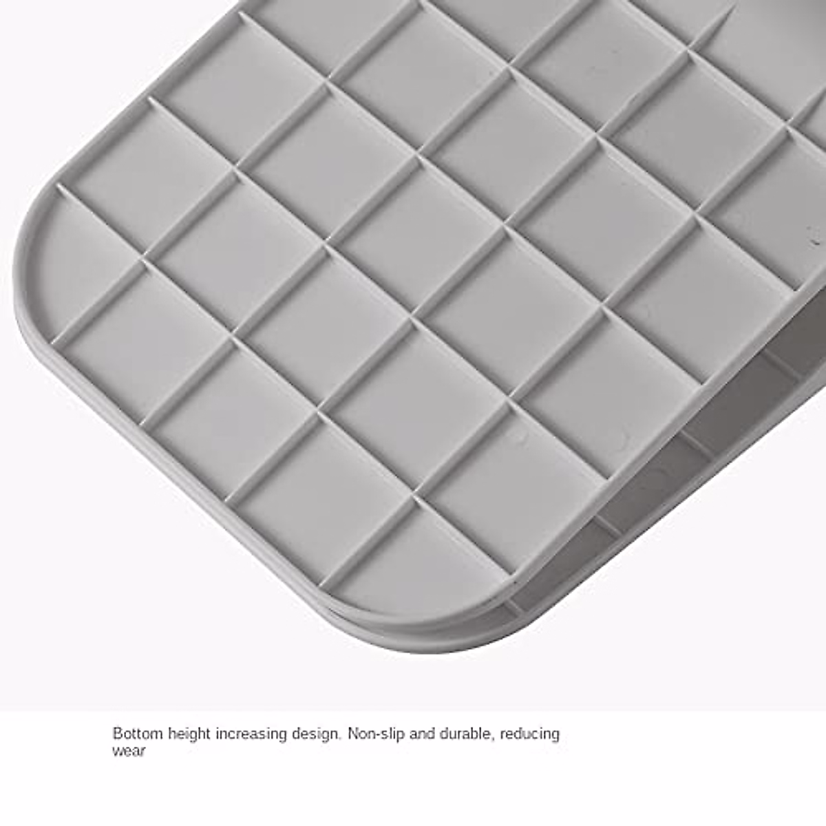 HABOHUSE Double Enlarged Shoe Rack, Double-Layer Shoe Storage Rack Shoe Slots Organizer Adjustable Shoe Stacker Storage Space Saver, Double Deck Shoe Rack Holder for Closet Shoe Organizer (4Pcs-Grey)