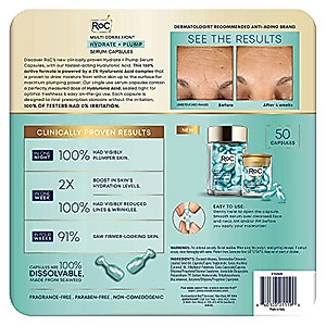 Roc Hydrate and Plump Night Serum Capsules, 50 Count