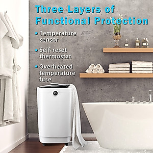 TMWINGS Towel Warmers for Bathroom Bucket，Luxury Large Spa Towel Hot Warmer Bucket Style-Hot Towels in 10 Minutes-Fits Up to Two Oversized Towels - Bathrobe, Towel, Blanket-Gray