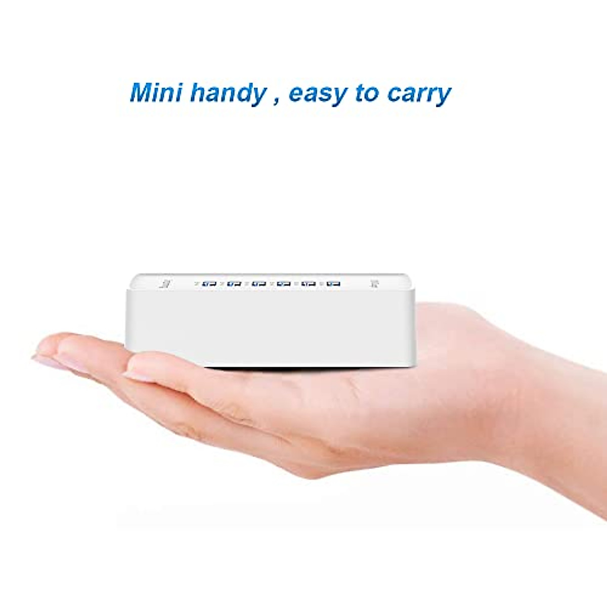 USB Charger 6 Ports USB Wall Charger USB Charging Station for Multiple Devices Desktop Power Hub Smart Plug Dock Charger Block for iPhone Xs/X iPad Pro/Air Galaxy S9/S8 LG Laptop Smartphones