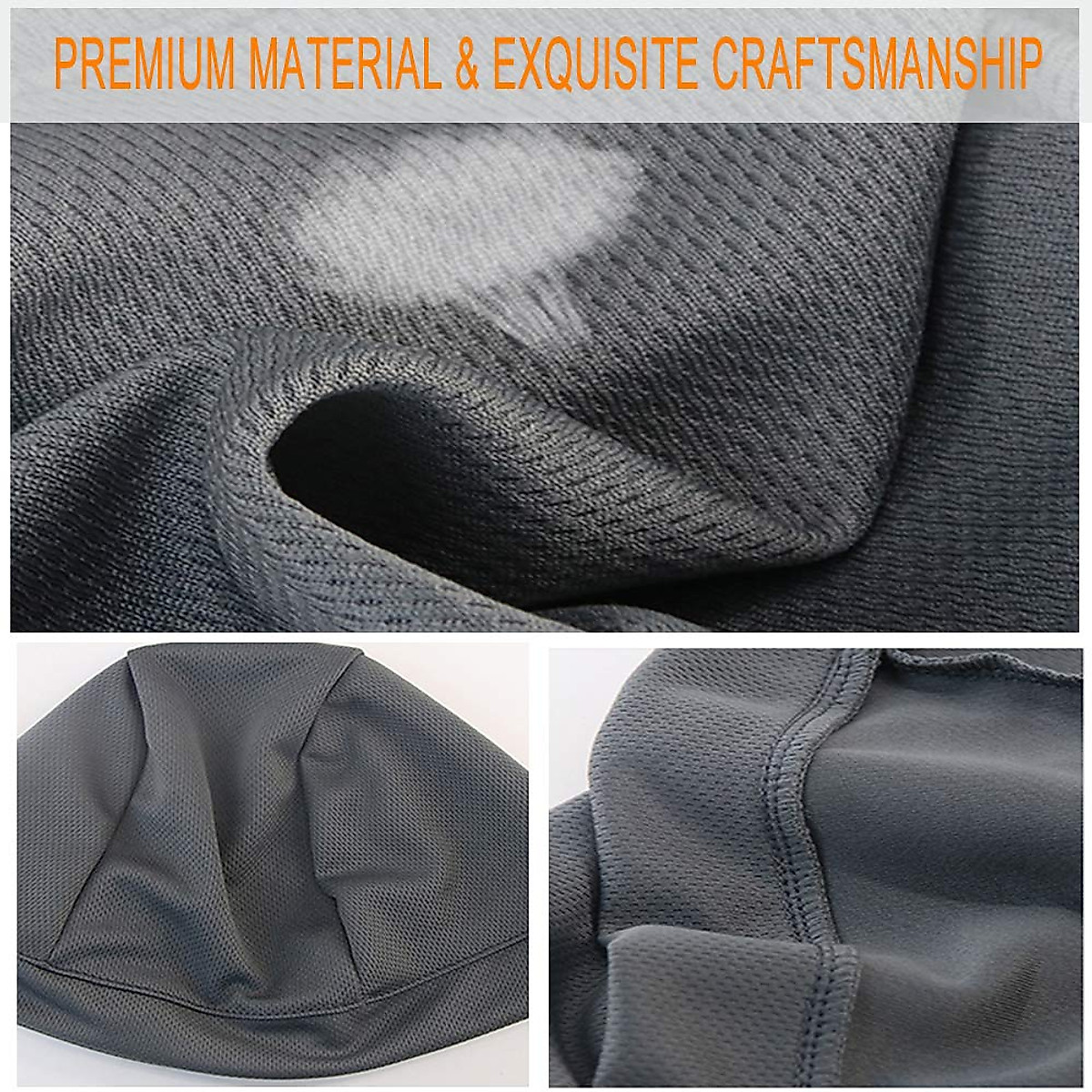 3 Pack Cooling Skull Cap Helmet Liner Sweat Wicking Cycling Running Hat for Men Women