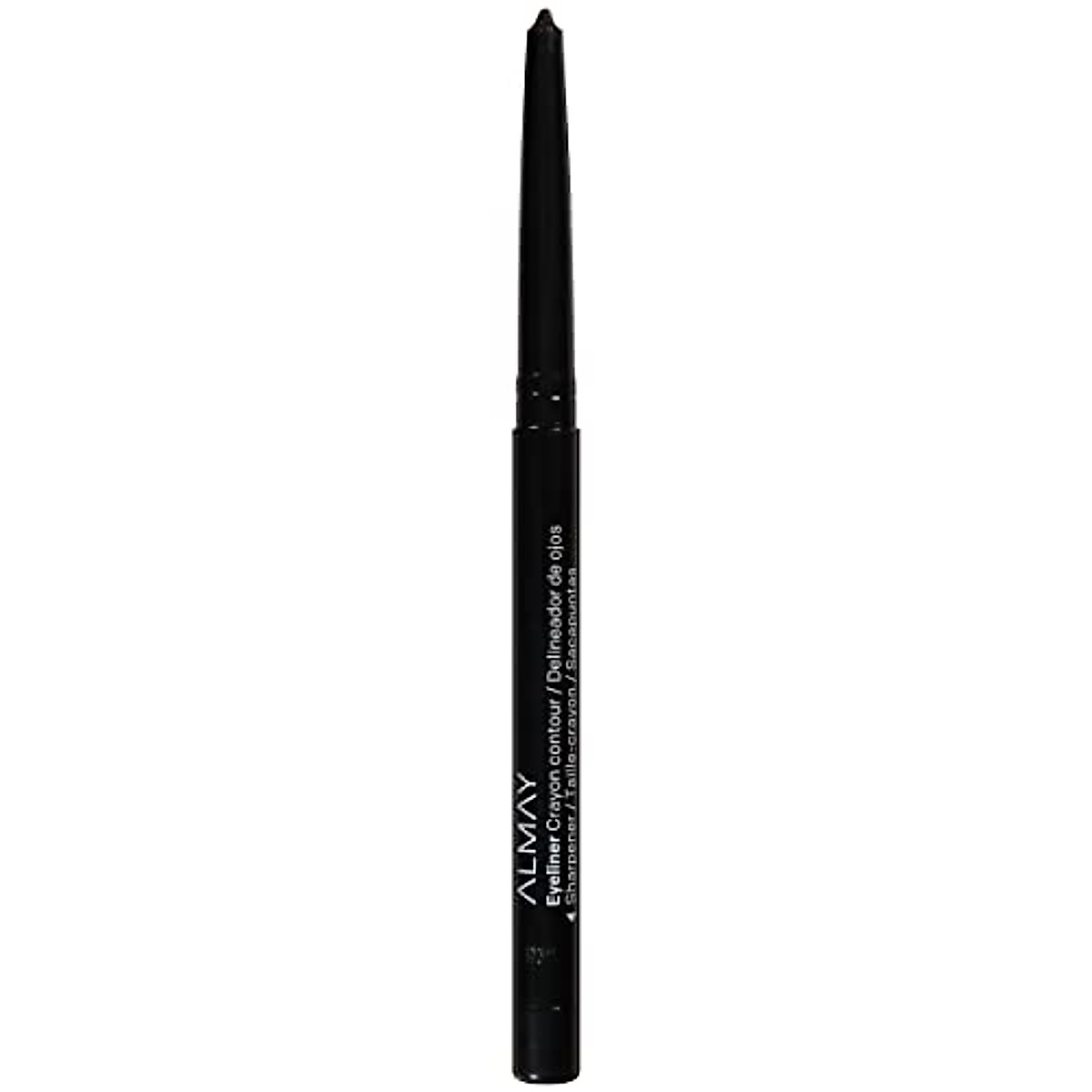 Almay Eyeliner Pencil, Hypoallergenic, Cruelty Free, Oil Free-Fragrance Free, Ophthalmologist Tested, Long Wearing and Water Resistant, with Built in Sharpener, 205 Black, 0.01 oz