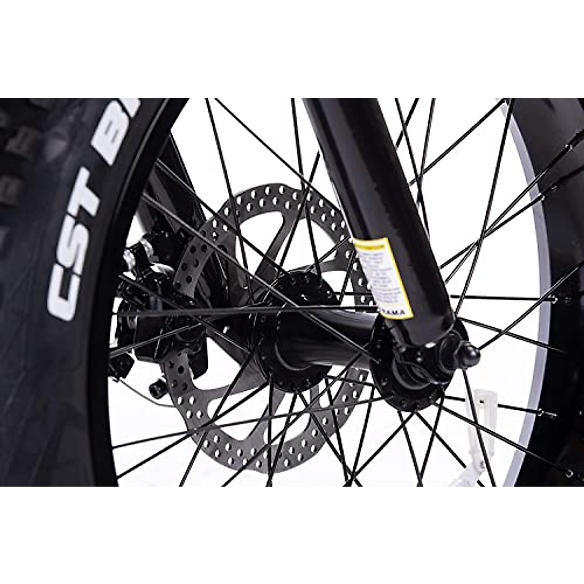 SOHOO 48V500W13AH 20"x4.0 Adult Folding Fat Tire E-Bike Mountain Electric Bicycle Beach Cruiser Snow Bike (White)