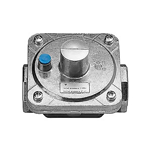 Adjustable Natural Gas Regulator for Gas Fire Pits, 3" to 5" WC (water column) Output, 1/2 PSI Input, 1/2" NPT, Designed for Outdoor Natural Gas Fire Pits, Fireplaces, and Grills