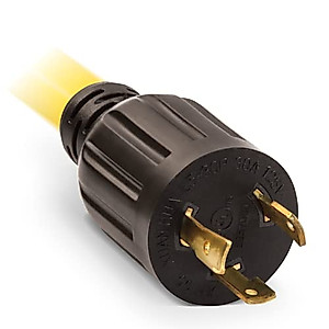 Champion Power Equipment 48034 25 ft. 30A 125V Generator Power 3750 Watts (L5-30P to Three 5-15R) Extension Cord, yellow