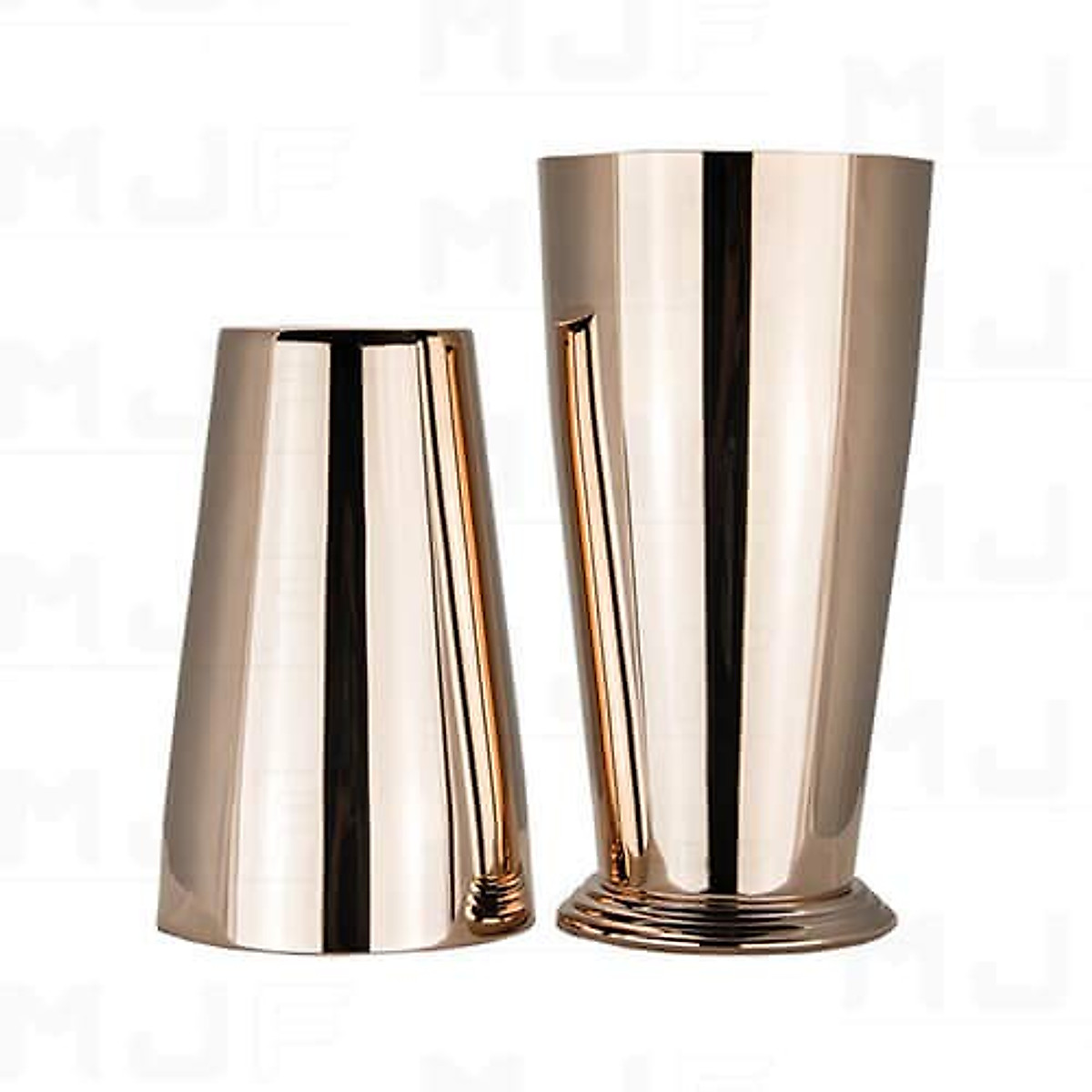 MJFLAIR YUKIWA UK Bar weighted Cocktail Boston Tin shaker set (Mirror Rose gold)