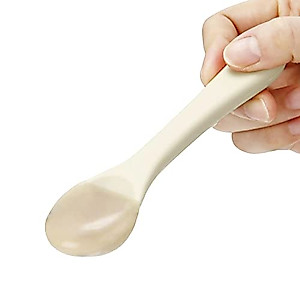 PandaEar Silicone Baby Spoon and Fork Set| 6 Pack First Stage Baby Self Feeding Spoons 6+ Months| Toddler Baby Utensils 6-12 Months| Infant Baby LED Weaning Spoons Feeding Supplies