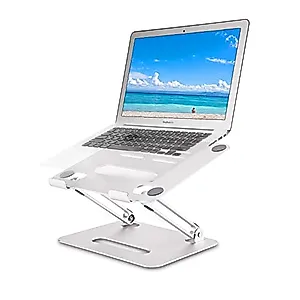 BFSGSGMR Aluminum Laptop Stand, Lifting and Folding Computer Stand, Ergonomic Laptop Stand, Compatible with MacBook Pro/Air, Laptop, up to 17 inches (Silver)