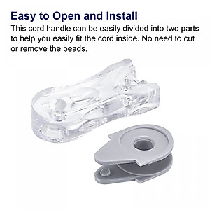 uxcell Blind Cord Weights, 8Pcs 90mm Curtain Window Shutter Beaded Chain Handle Roman Vertical Roller Shade Accessories, Grey