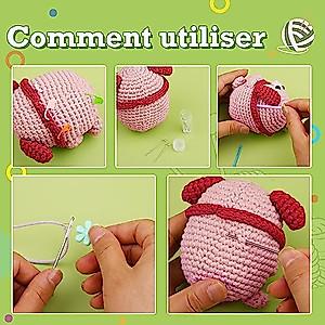 Crochet Yarn, 250g/8.81oz Yarn for Crocheting, 328 Yards Cotton Yarn for Crocheting Easy Yarn with Stitch Markers, Blunt Needles Chunky Thick Cotton Nylon Blend Yarn for Crocheting-White