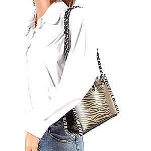 Stadium Approved Vegan Leather Snake Print Small Large Clear Tote Bag Purse (Small 2 in 1 Zebra Tote - Clear)