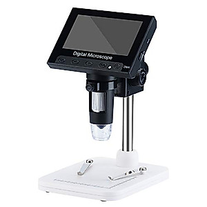 Coin Microscope,4.3" Coin Microscope, 4.3 Inch LCD Digital Microscope 1000x, Coin Magnifier with 8 Adjustable LED Lights, PC View, Windows Compatible, 32G TF Card Include (DM43)