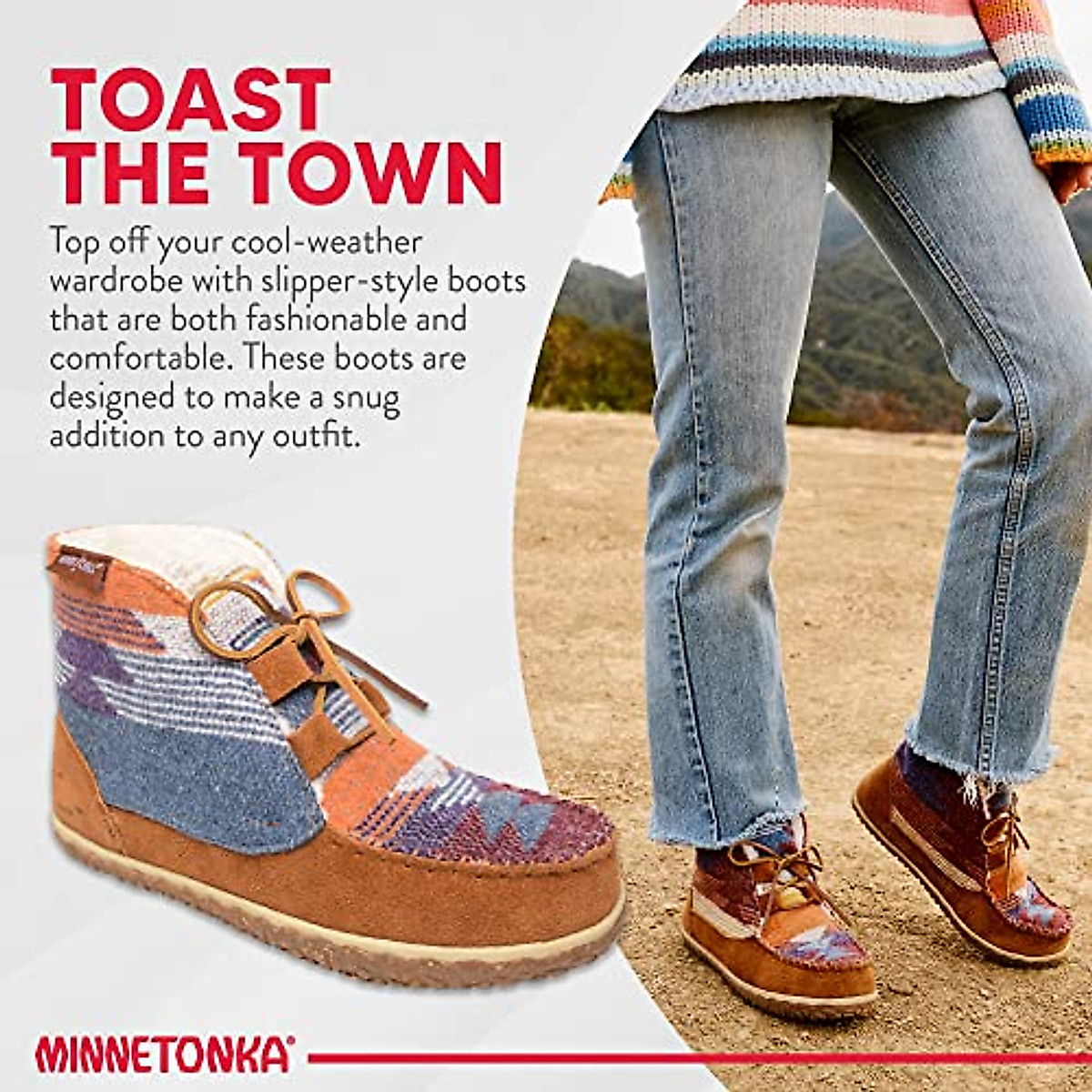 Minnetonka Womens Torrey Slipper, Brown Multi, Size 9