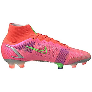 NIKE Unisex Superfly 8 Elite FG Soccer Shoe, BRT Crimson MTLC Silver Indigo Burst White Rage Green, 12 US Men