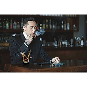 Barbuzzo Last Man Standing - Bullet Whiskey Glass - Durable Hand Blown Glass - Hand Sculpted with a Faux 50 Caliber Bullet - Great Man Gift and Addition to the Man Cave - Holds 10 Ounces