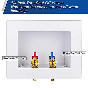 EFIELD Double Drain1/2 Inch PEX Crimp Connection x 3/4 Inch MHT Washing Machine Outlet Box, Pex Crimp Box