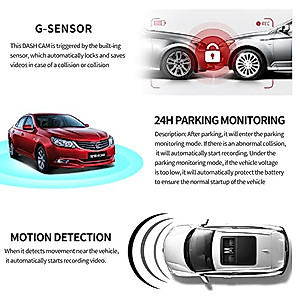 1080P Full HD Dash Cam Front, 4KFull HD Smart Dash Camera for Cars, Microlight Night Vision, 3" IPS Scree Dashcam, UHD 120°Wide Angle Motion Detection, Loop Recording, Support 32GB Max