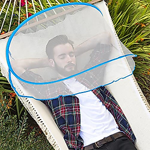 2 Pack Portable Mosquito Net Tent, Folding Mosquito Head Net, Pop Up Mosquito Tent Netting for Bedding Camping Traveling Patio (2 Pack, Large)