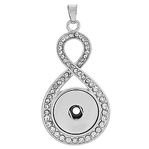 My Prime Gifts Interchangeable Snap Jewelry Pendant Rhinestone Infinity fits 18-20mm Ginger Style Charms