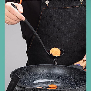 KUSCOR Kitchen Utensil Set, 10 Pieces Non-Stick Silicone Cooking Gadgets heat resistant Tools with Tongs Whisk Spatula Ladle,Black