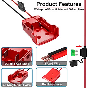 18V to 12V Step Down Converter Aadpter Compatible with Milwaukee M18 Batteries, DC 12 Voltage Battery Power Adapter, 15A 180W Buck Converter Regulator