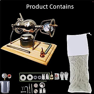 Stainless Steel Fire Heating Popcorn Machine- Manual Old Chinese Traditional Popcorn Machine, With Pressure Gauge, Slow Heating, For Home Use