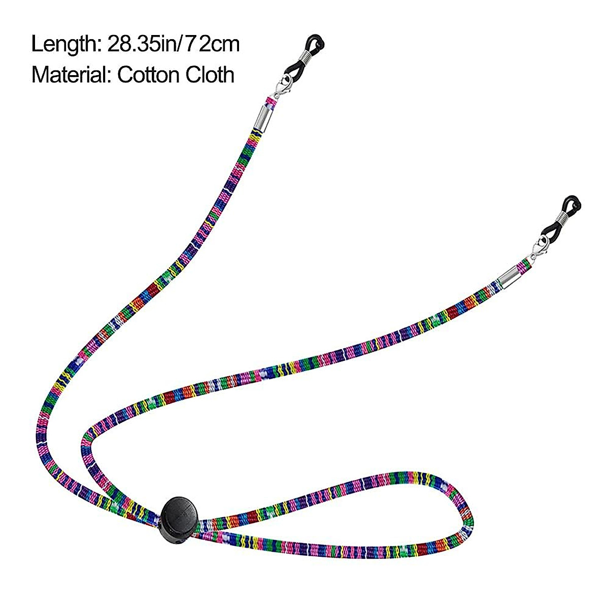 Tvoip 10Pcs Portable Ethnic Pattern Neck Buckle Lanyard Hanging String Neck Strap Hat Chin Cord Glasses Masks with Adjustable Cord Fastener，Unisex Removable Sun Hat Chin Strap