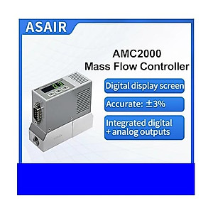 ASAIR AMC2000 Digital Display MFC Gas Mass Flow Controller Oxygen Air Nitrogen Gas Flow Meter(O2 0-5L)
