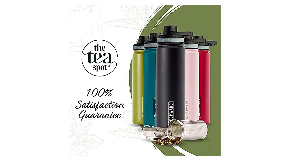 The Tea Spot 22oz Insulated Tea Tumbler - Brew Anywhere
