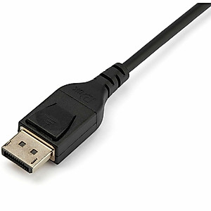 StarTech.com 2m VESA Certified DisplayPort 1.4 Cable - 8K 60Hz HBR3 HDR - 6ft Super UHD DisplayPort to DisplayPort Monitor Cord - Ultra HD 4K 120Hz DP 1.4 Slim Video Cable M/M DP Connector (DP14MM2M)