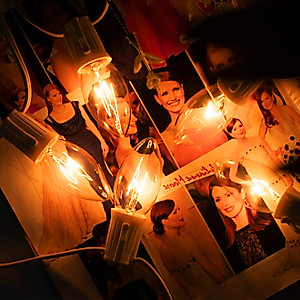 SUNSGNE 25 Pack C9 Clear Replacement Bulbs, C9 Christmas Light Bulbs Clear Incandescent Bulbs for Christmas Vintage String Light, E17 Intermediate Base, 7 Watt, Clear