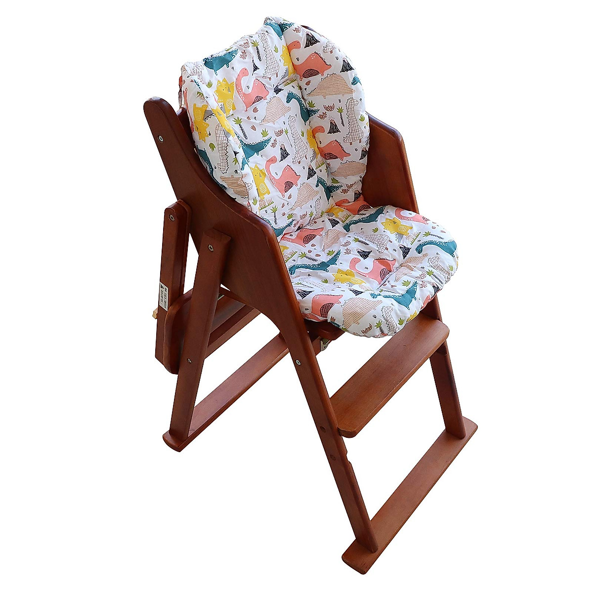 twoworld High Chair Cushion, Large Thickening Baby High Chair Seat Cushion Liner Mat Pad Cover Breathable (Dinosaur)