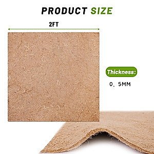 U0U 2 Pieces Worm Blanket Worm Bin Blanket,2 x 2Ft Worm Blankets Subpod,Degradable Jute Fibre Worm Blanket for Compost Bin,Worm Farm Compost for Keep Worms Dark and Moist