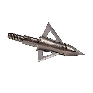 Bowhunting 100 Grain, 3 Blade Broadhead Steel Tips for Archery Crossbow Bolts Arrows, 1" Cutting Diameter, 12 Pack