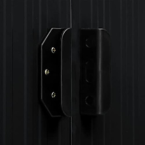 MengK Garden Shed with Sliding Doors Anthracite 129.7"x51.6"x70.1" Steel