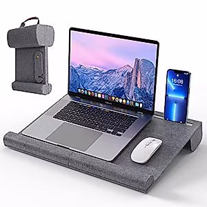 Folding Laptop Lap Desk, Laptop Stand for Lap, Laptop Table for Bed Sofa, Gray