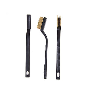 30PCS Mini Wire Brush Brass Brush,Curved Handle Masonry Brush Wire Bristle for Cleaning Welding Slag and Rust