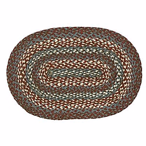 IHF Home Decor Serenity Premium Braided Collection | Primitive, Rustic, Country, Farmhouse Style | Jute/Cotton | 30Days Risk Free | Accent Rug/Door Mat(13"x19" Placemat) Set of 4