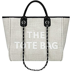 Muspower Fashion Canvas Tote Bag for Women,Ladies Designer Satchel Handbag Shoulder Bag for Work, Travel, School, Shopping