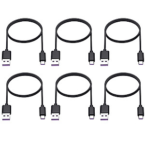 Smays 6-Pack 6 ft USB to USBC-C, USB A to USB C Type C Charging Cable, USBC to USBA