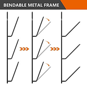 2 Pcs Pot Lid Organizer Rack, 3 Tier Pot Lid Organizer, No Drilling Adhesive Pan Lid Organizer, Wall Mount Pot Lid Holder, Hanging Pot Cover Storage Rack, Pot Lid Rack for Kitchen Cabinet Door (Black)