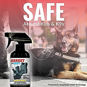 Arrest My Vest Military and Police Grade Odor Eliminating Spray for Body Armor Odor, Tactical Gear. Safe on K9's. Safe on All Ballistic Vests and Fabrics - New Stressless Fragrance - 2 16 oz Bottles